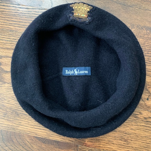 Ralph Lauren | Accessories | Vintage Ralph Lauren Crest Wool Beret ...